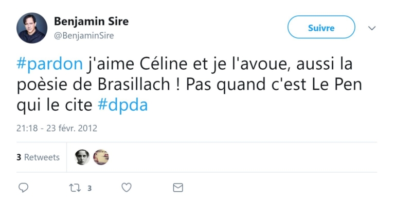 benjamin sire aime celine et brasillach – Lignes de crêtes